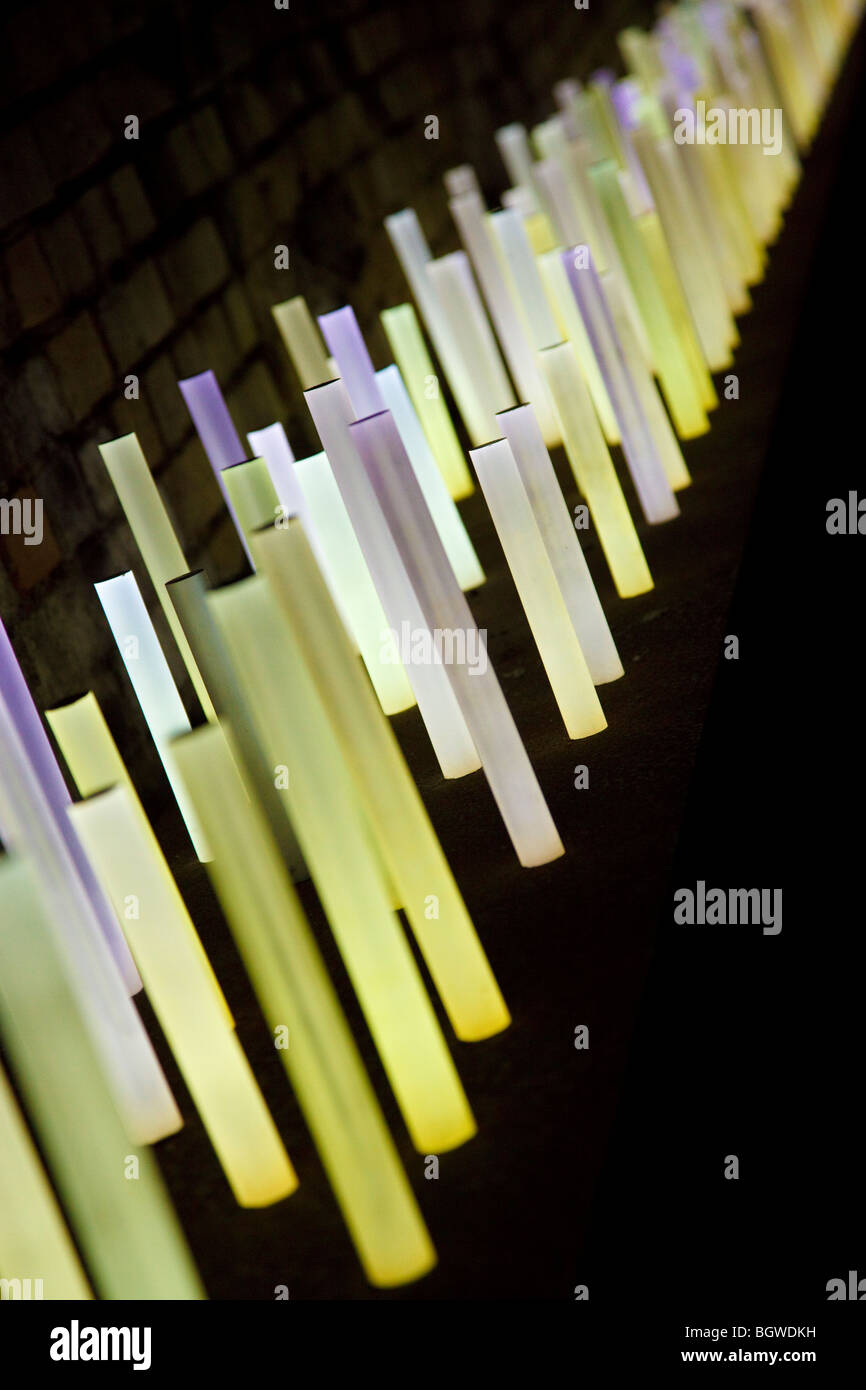 illuminated glass tubes in Loisium Stock Photo - Alamy