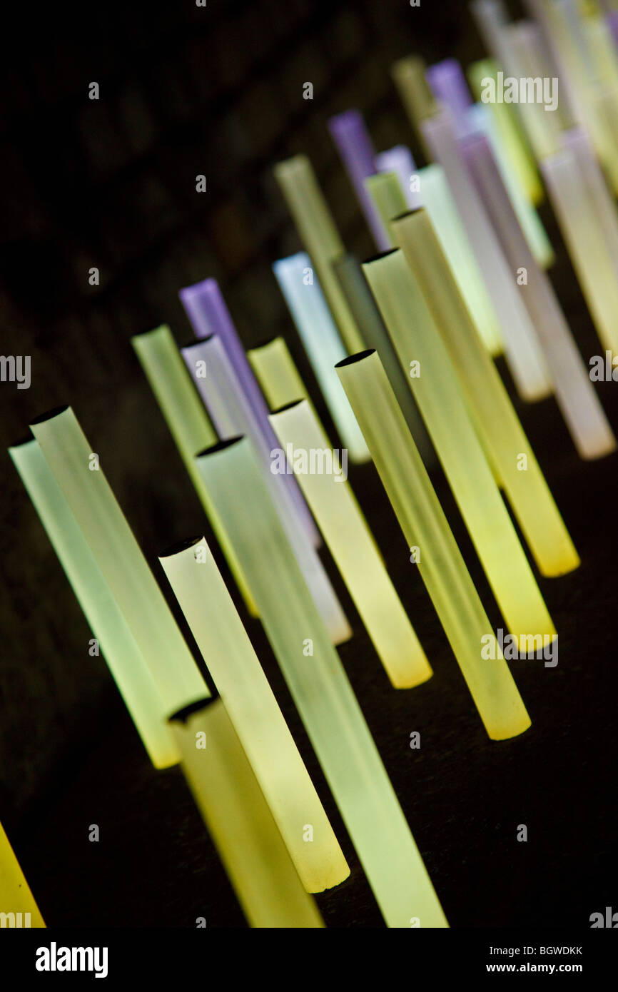 illuminated glass tubes in Loisium Stock Photo - Alamy
