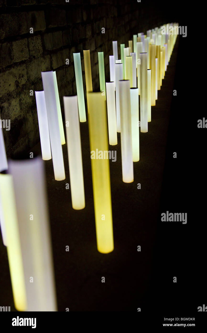 illuminated glass tubes in Loisium Stock Photo - Alamy
