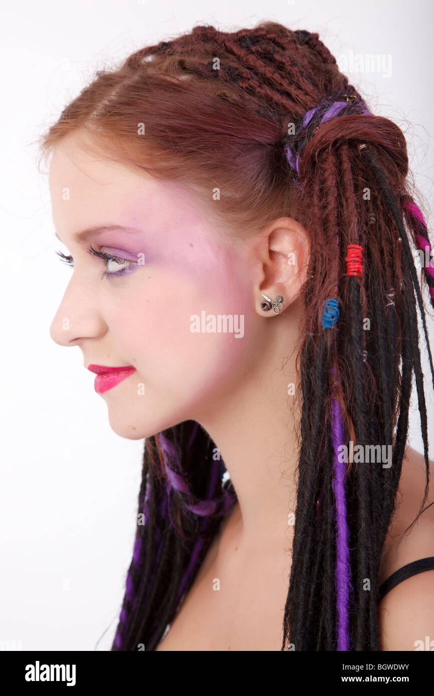 Women with long locks hi-res stock photography and images - Alamy