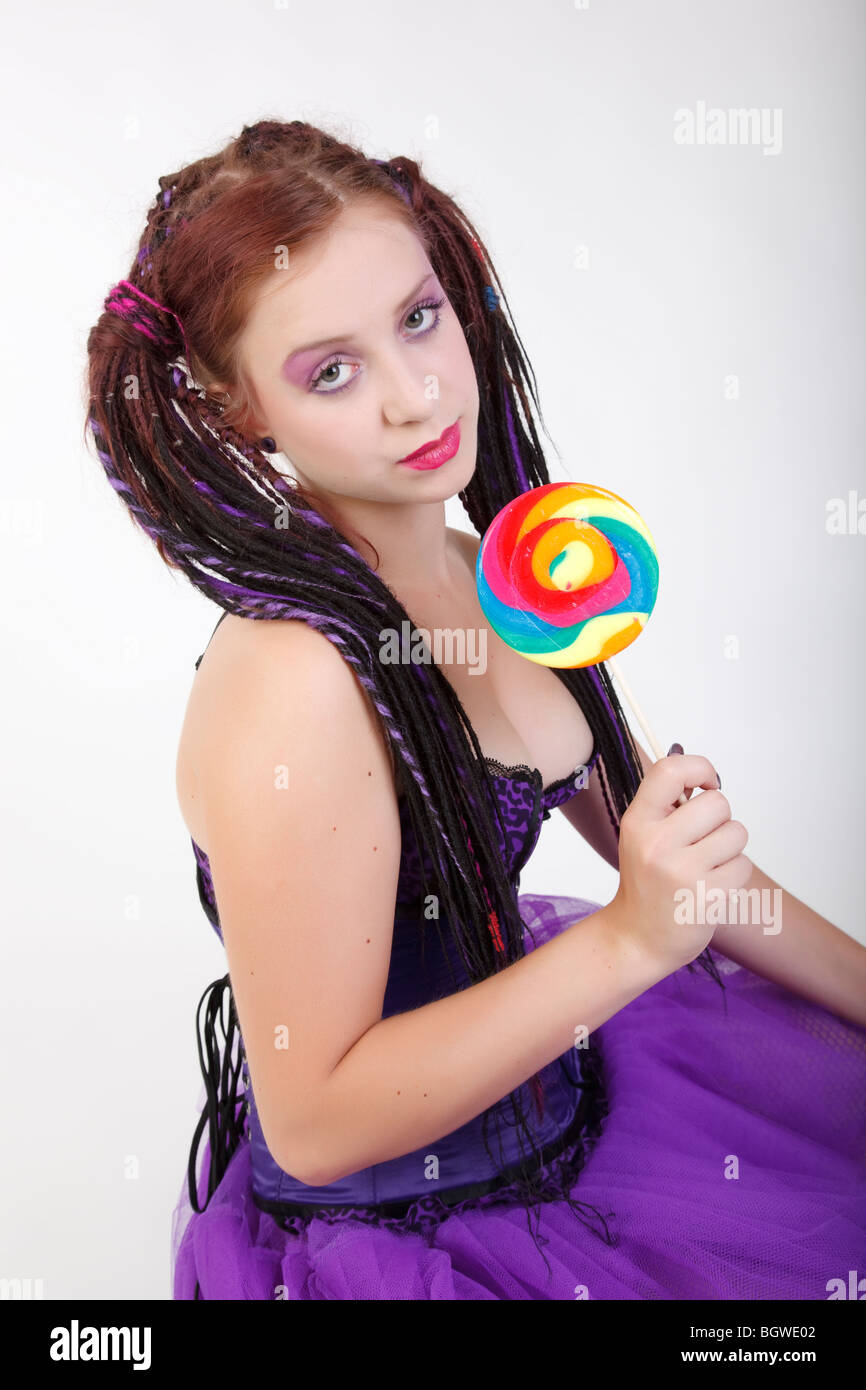 girl with lolly Stock Photo - Alamy