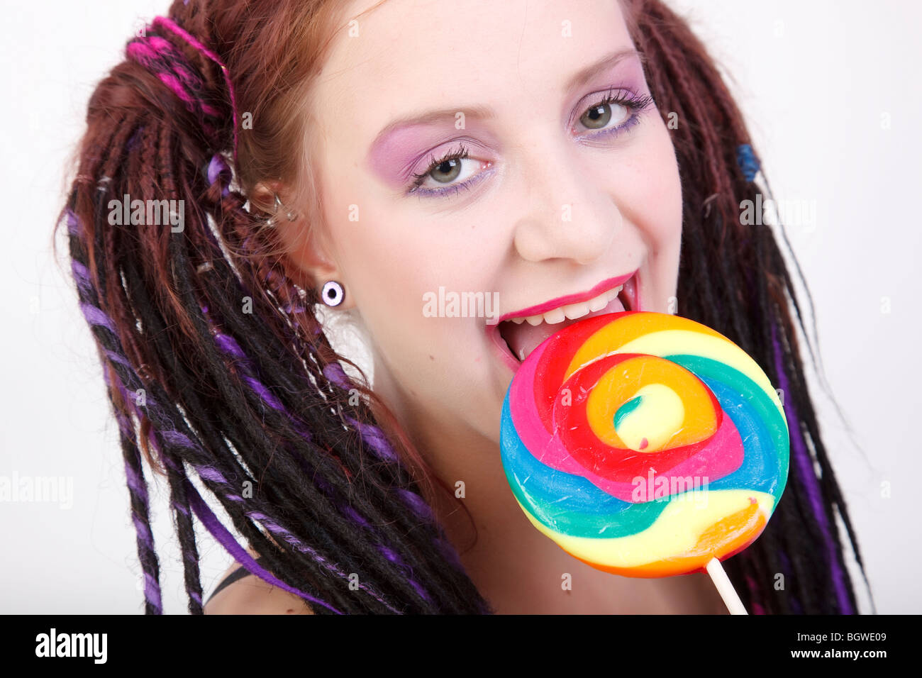 girl with lolly Stock Photo - Alamy