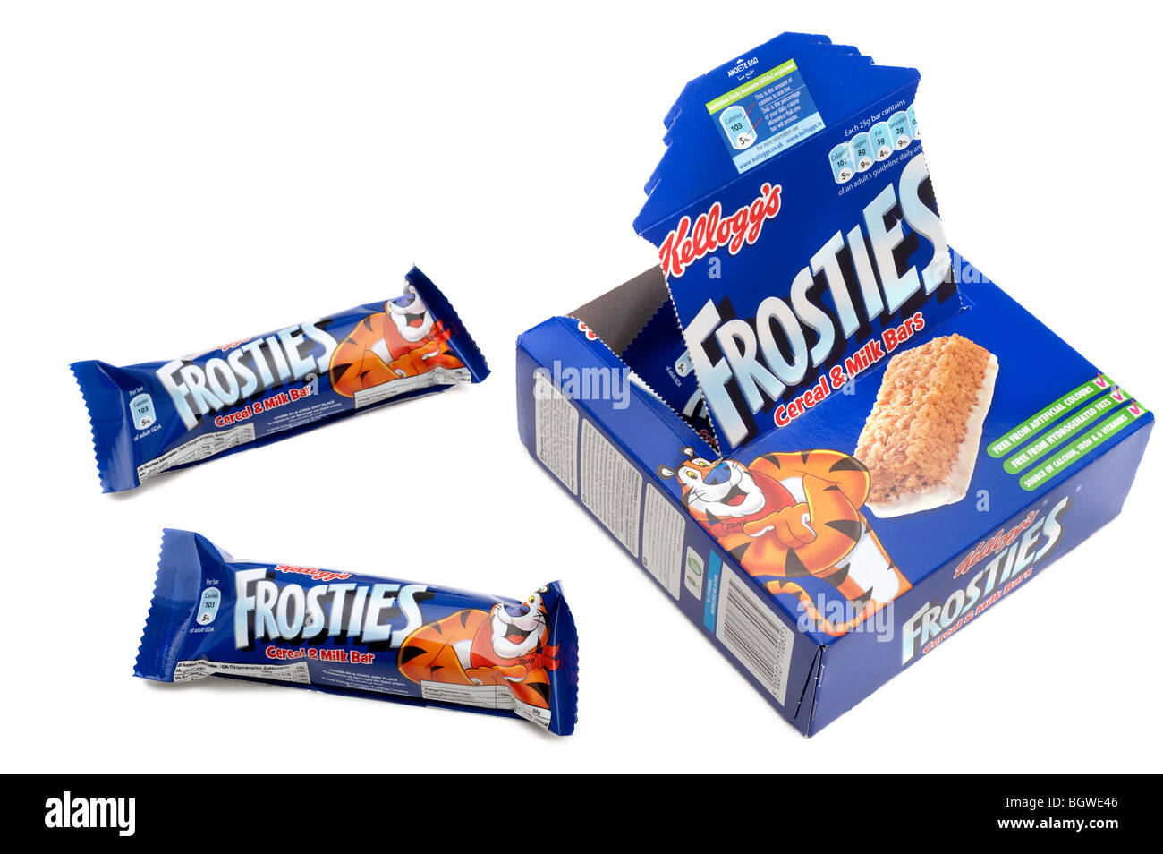 Box of Kelloggs Frosties cereal milk bars Stock Photo - Alamy