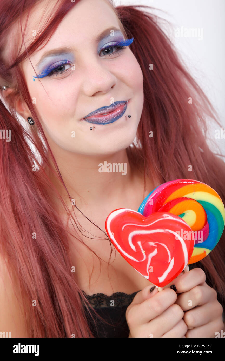 girl with lollies Stock Photo - Alamy
