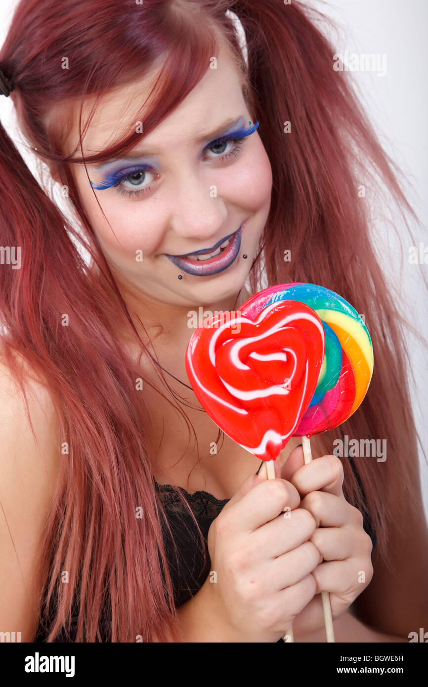 girl with lollies Stock Photo - Alamy