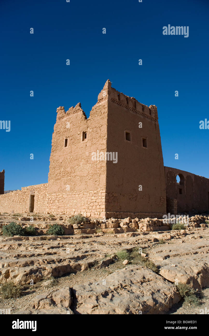 French Foreign Legion Fort on a hill above Tinerhir a small town in the ...