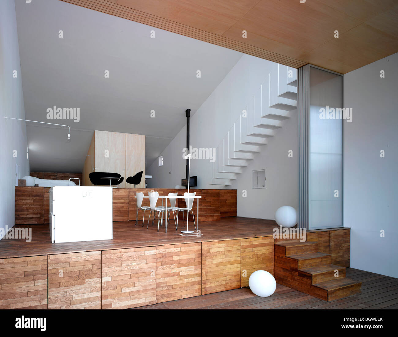 The Stage House, Karuizawa, Japan, Architect: TNA, 2008 Stock Photo - Alamy