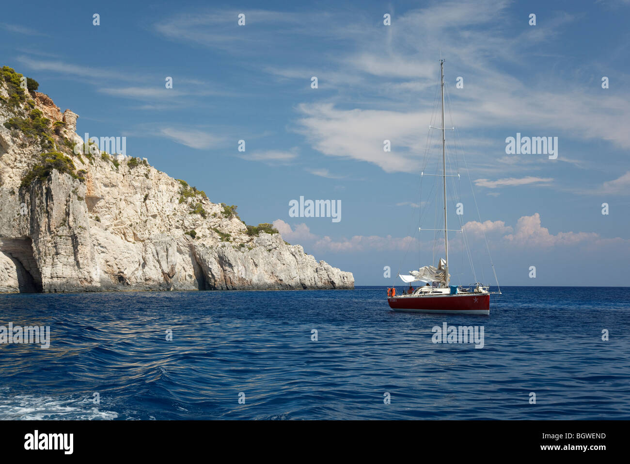 excursion boat Laganás Bay Stock Photo - Alamy