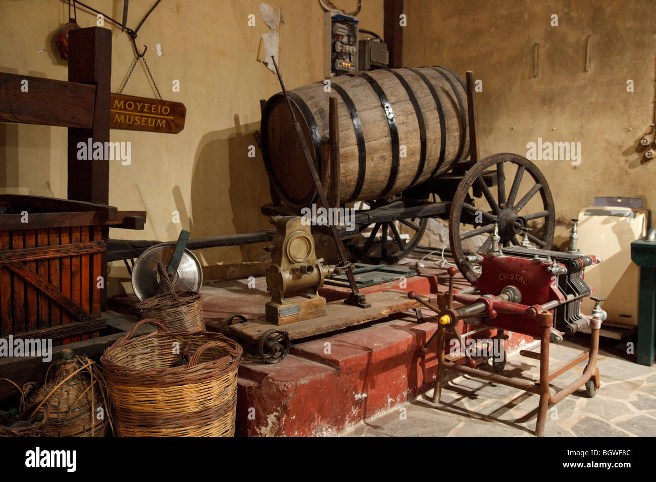 old equipment in wine growing estate Callinico Stock Photo - Alamy