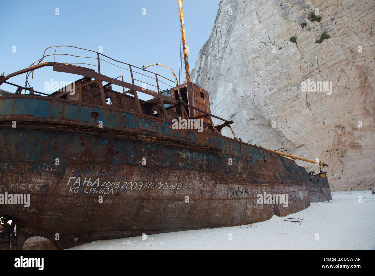 ship Panagiótis on Ship Wreck Beach Stock Photo - Alamy