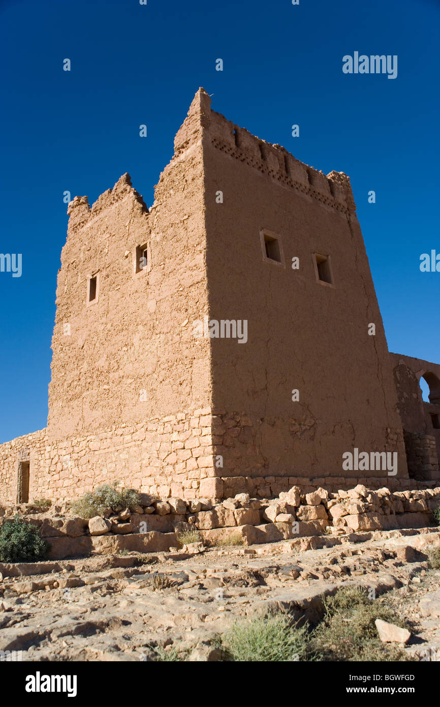 French Foreign Legion Fort on a hill above Tinerhir a small town in the ...