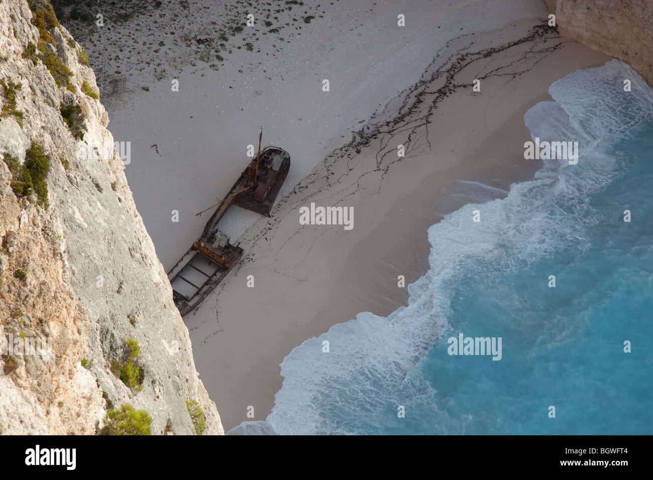 ship Panagiótis on Ship Wreck Beach Stock Photo - Alamy