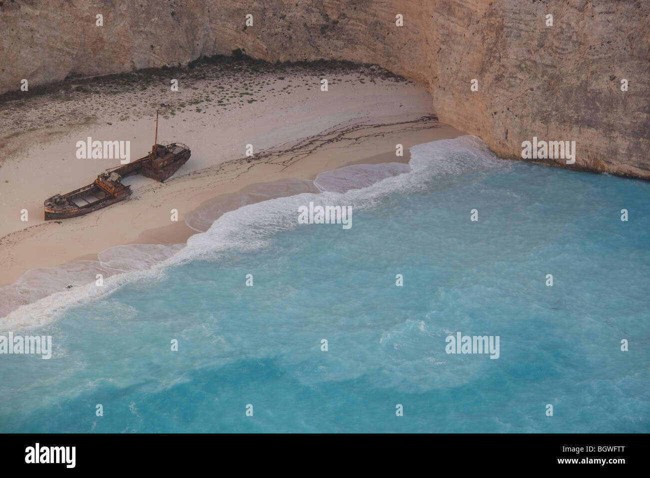 ship Panagiótis on Ship Wreck Beach Stock Photo - Alamy
