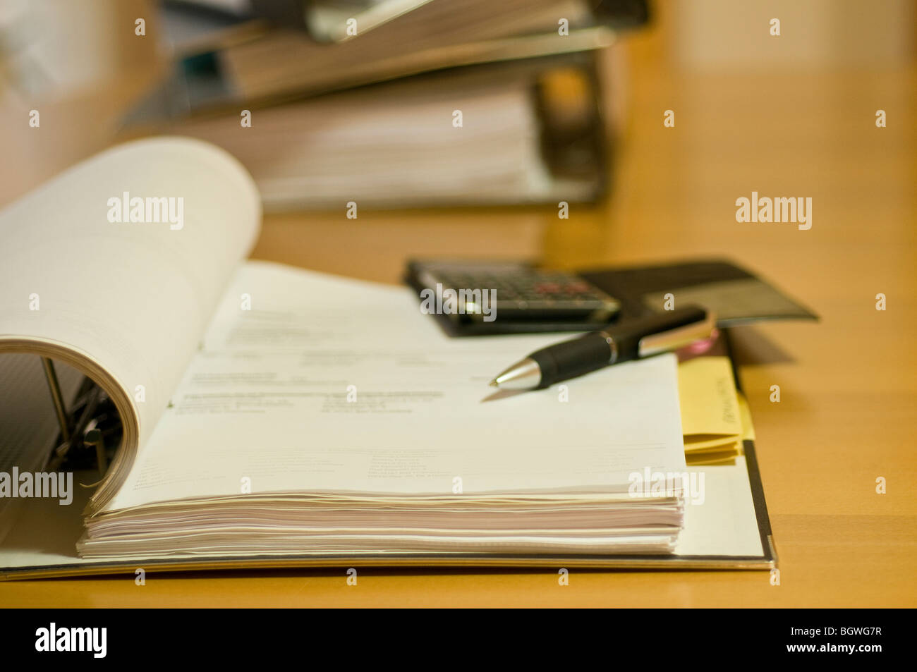 Folder on the table Stock Photo - Alamy