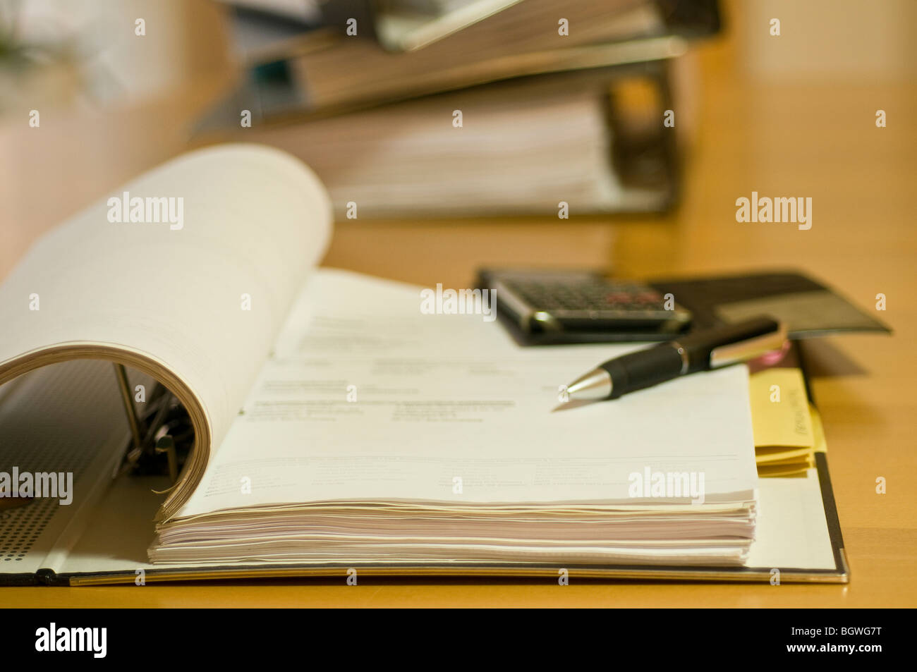 Folder on the table Stock Photo - Alamy
