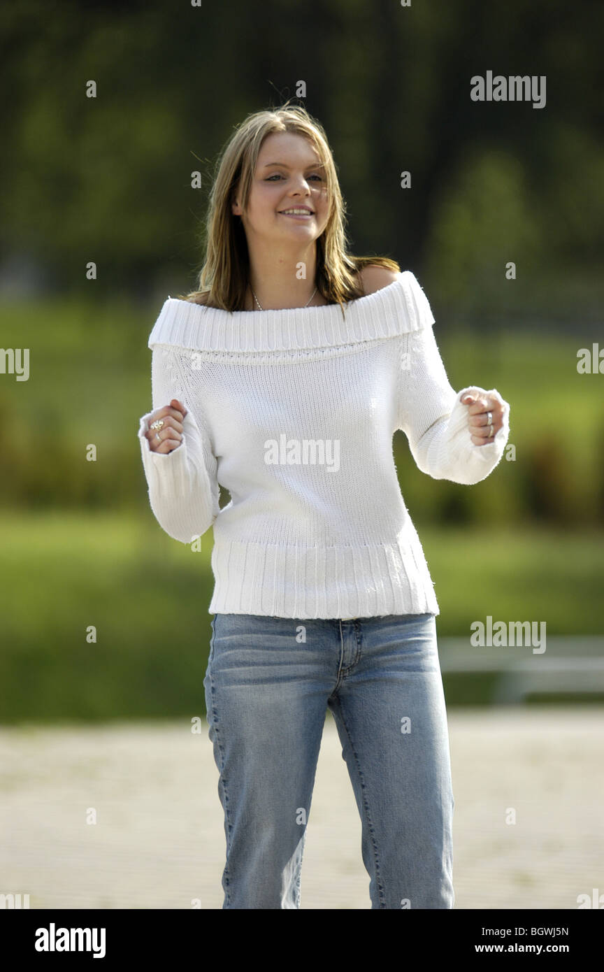 A young woman moves Stock Photo - Alamy