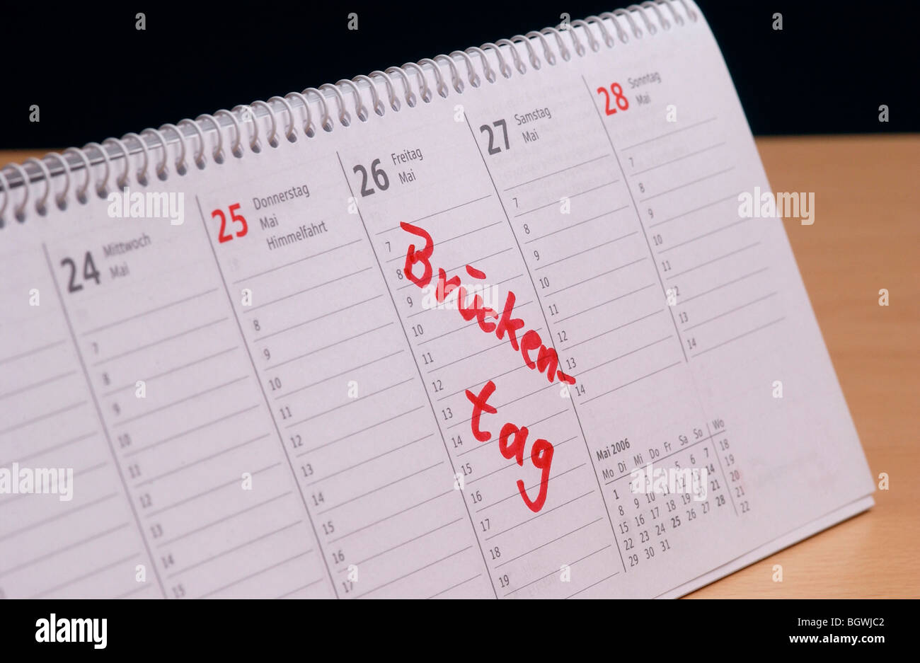 bridge day - entry to the calendar Stock Photo - Alamy