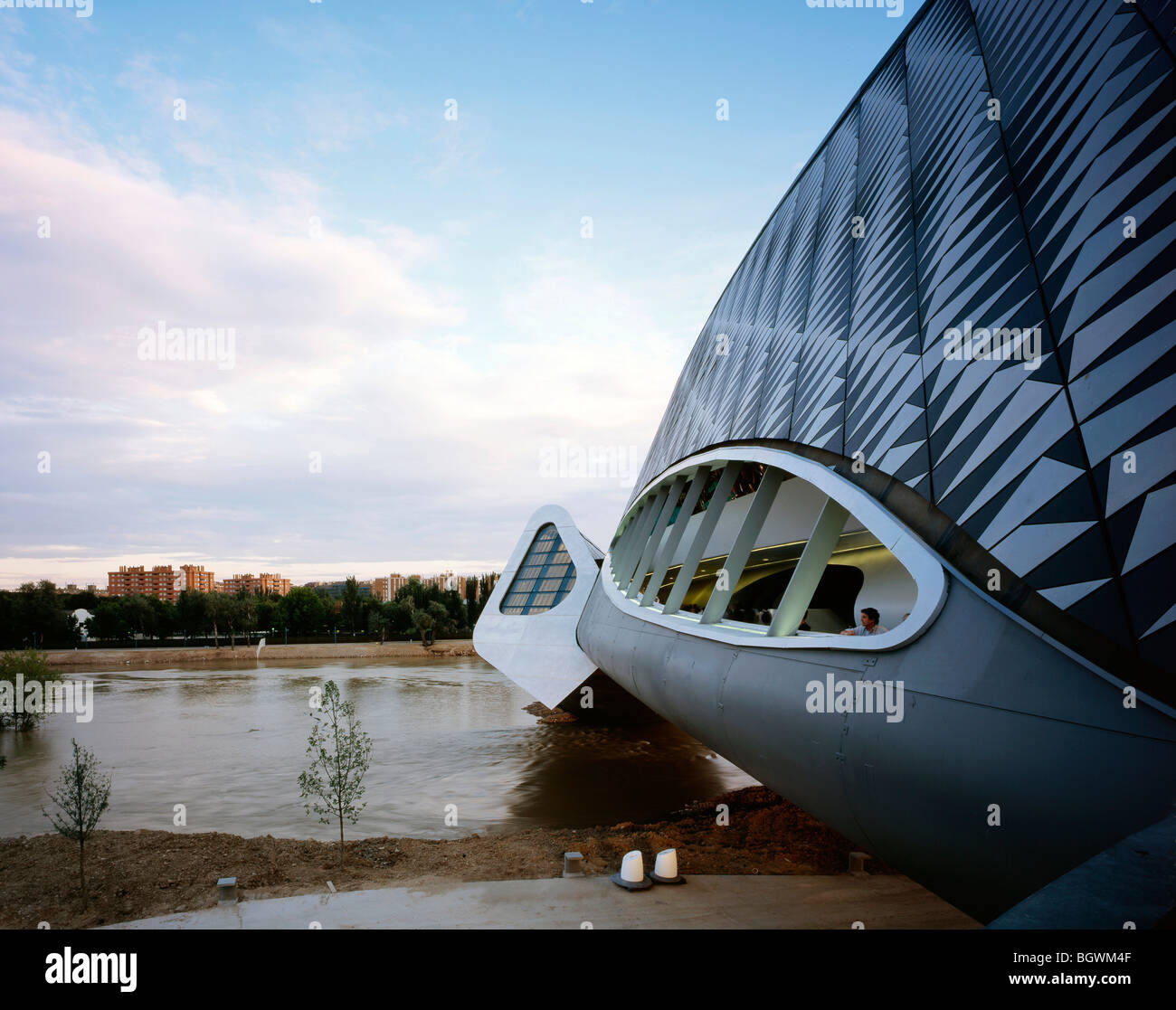 BRIDGE PAVILION 2008 - EXPO ZARAGOZA, ZARAGOZA, SPAIN, ZAHA HADID Stock ...