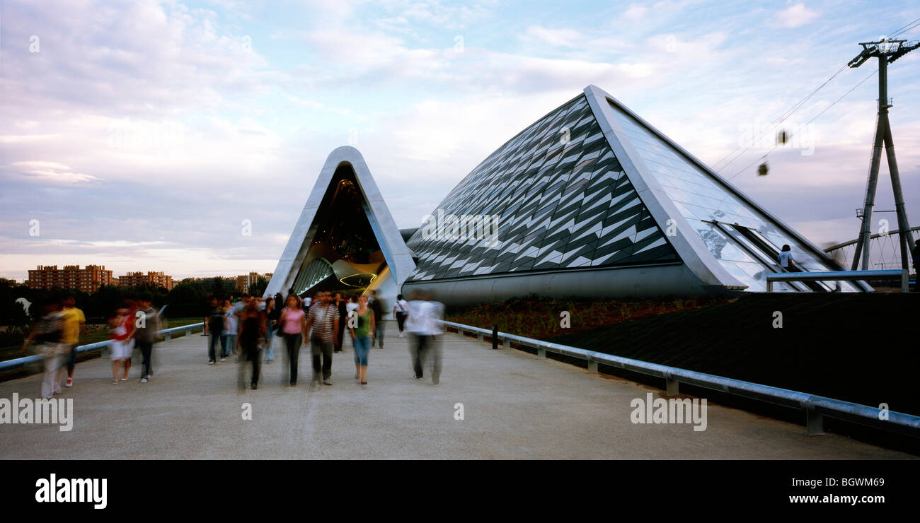 BRIDGE PAVILION 2008 - EXPO ZARAGOZA, ZARAGOZA, SPAIN, ZAHA HADID Stock ...