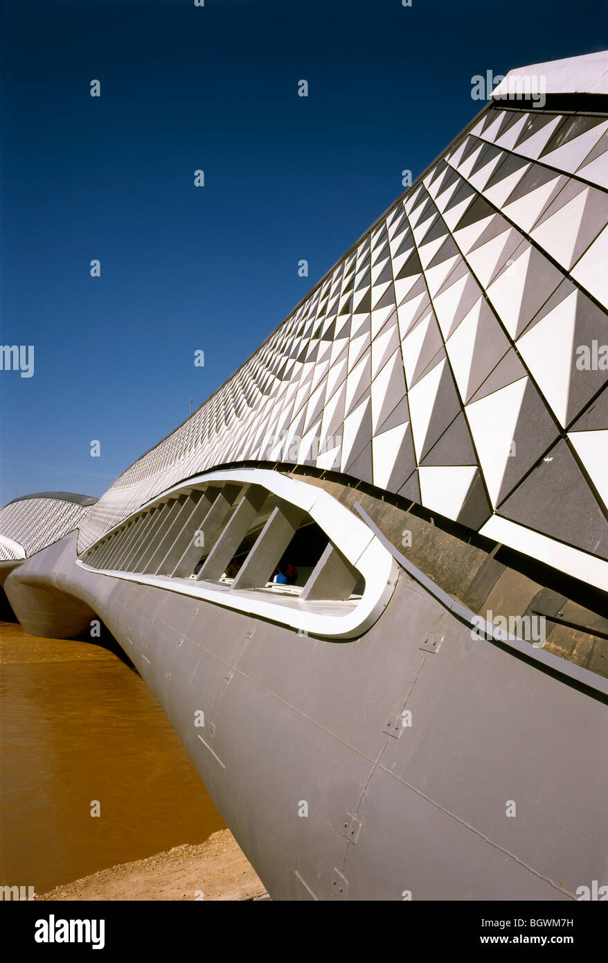 BRIDGE PAVILION 2008 - EXPO ZARAGOZA, ZARAGOZA, SPAIN, ZAHA HADID Stock ...