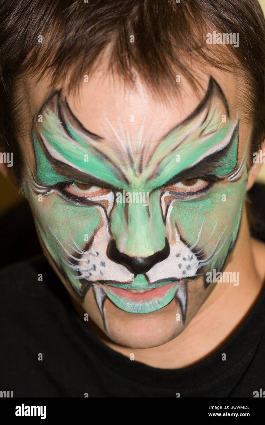 Man with the painted face Stock Photo - Alamy