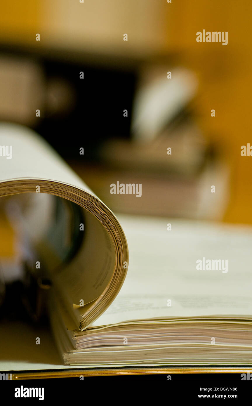 Folder on the table Stock Photo - Alamy