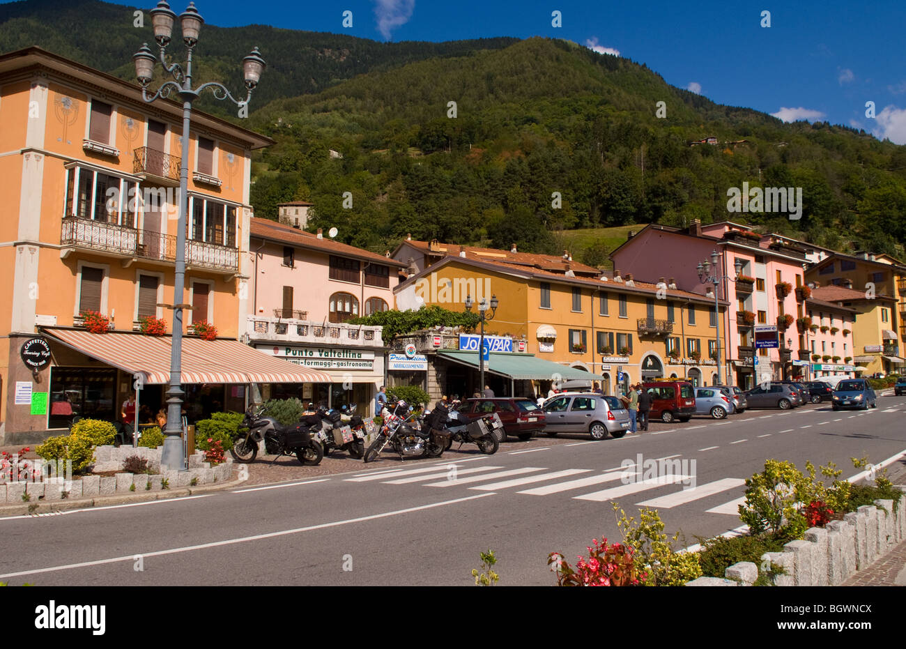 Village of edolo italy near swiss border in alps hi-res stock ...