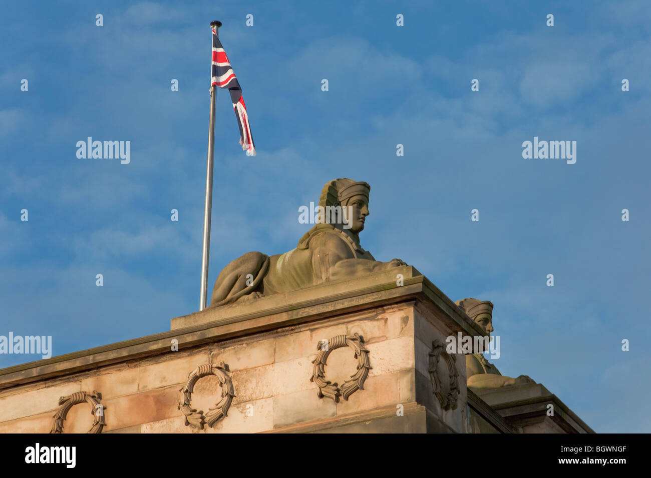 Flag and Sphinx, National Gallery of Scotland Stock Photo - Alamy