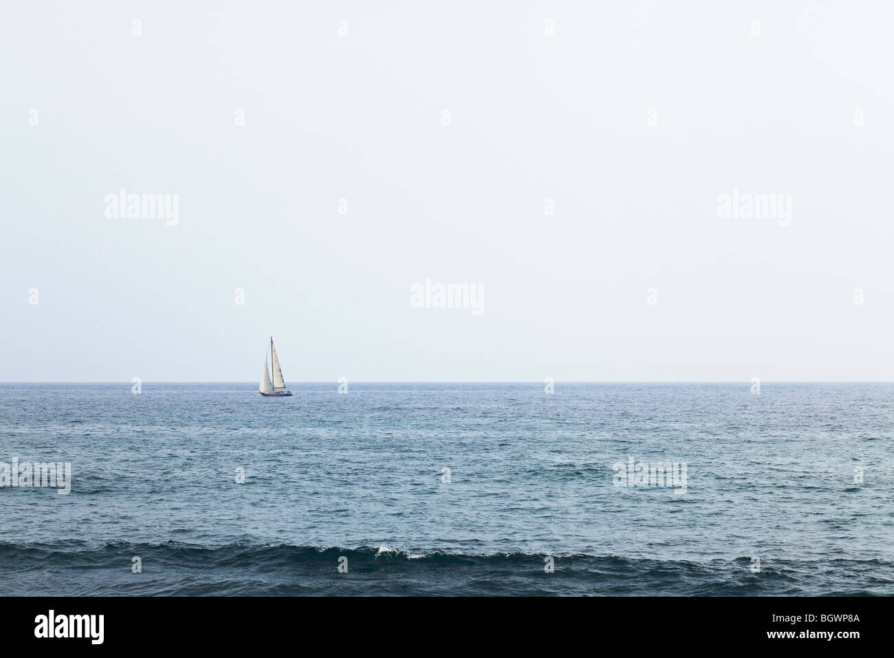 seascape in muted blue tones at dawn Stock Photo - Alamy