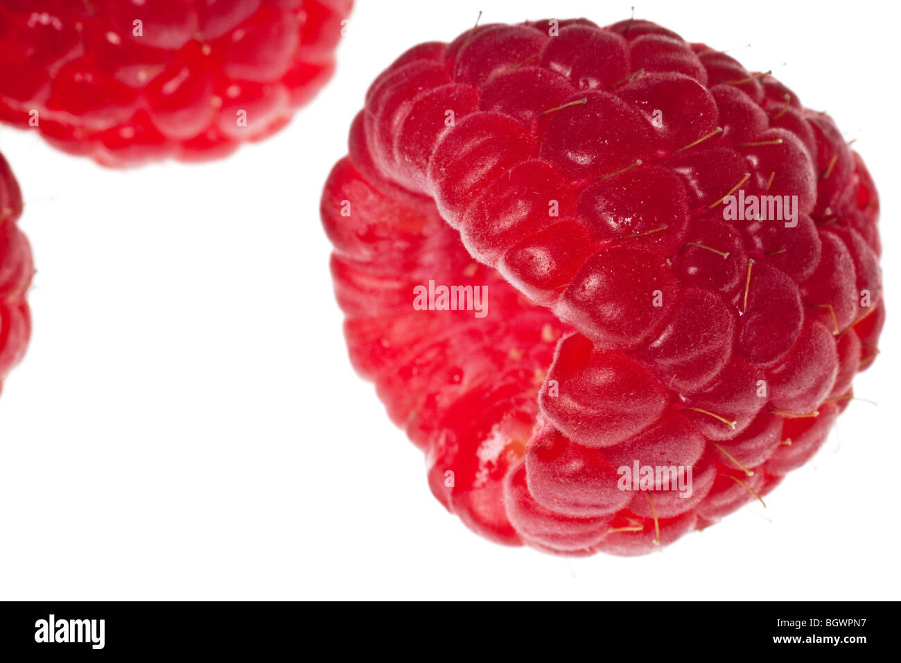 raspberry isolated on a pure white background Stock Photo - Alamy