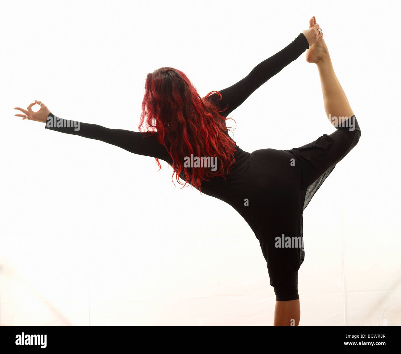 yoga pose balancing body Stock Photo - Alamy