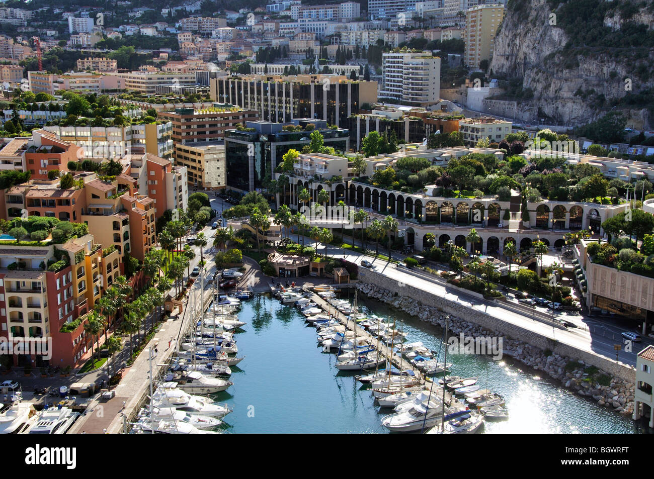 Marina in Fontvieille, Monaco Stock Photo - Alamy