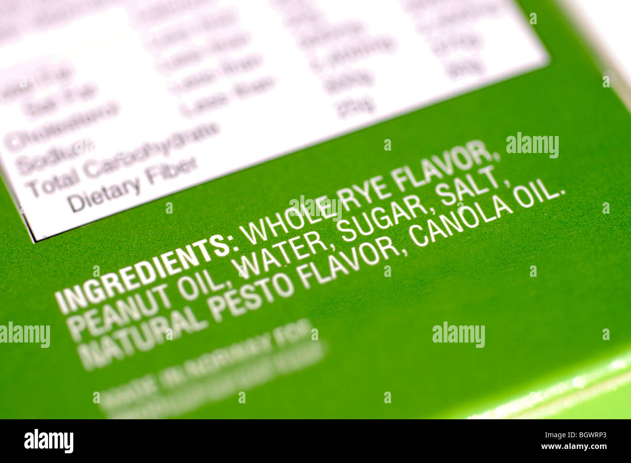 Ingredients list on food package hi-res stock photography and images ...