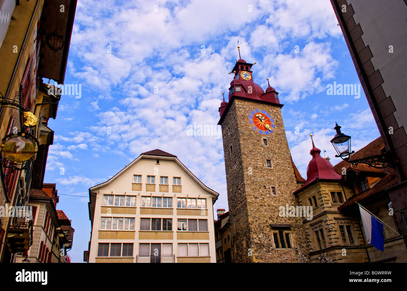 Downtown city scene lucerne switzerland hi-res stock photography and ...