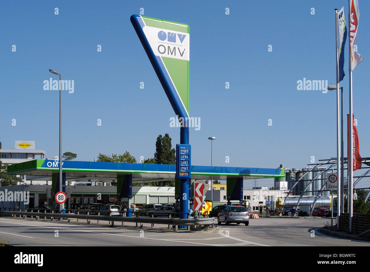 Omv gas station Stock Photo - Alamy