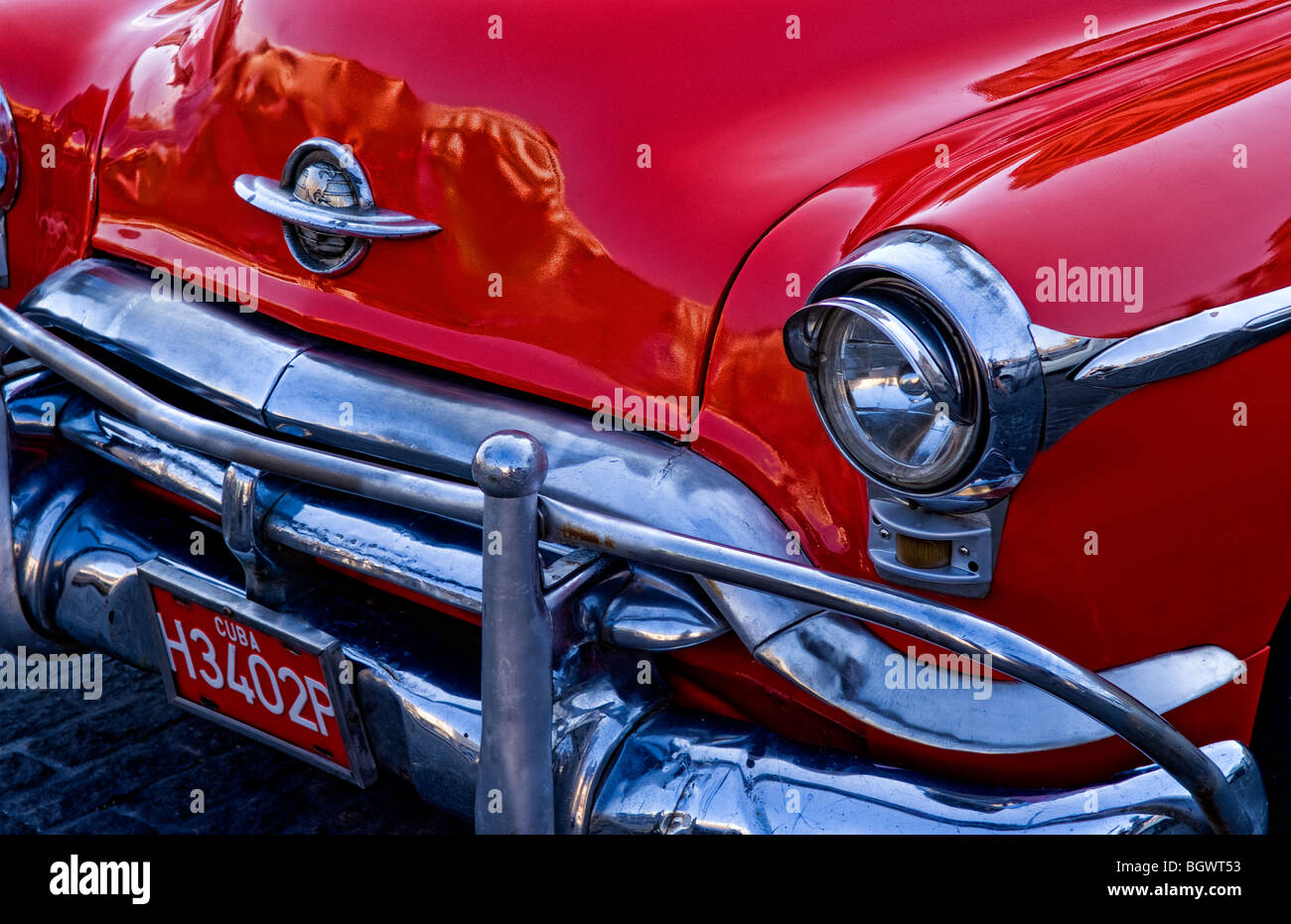 Red 1952 Buick clasic auto in Havana Cuba streets Stock Photo - Alamy
