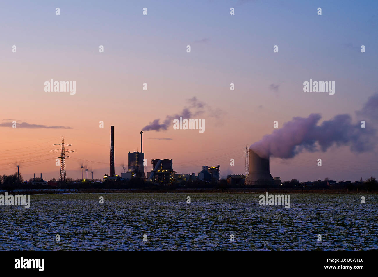 Solvay plant Rheinsberg Stock Photo - Alamy