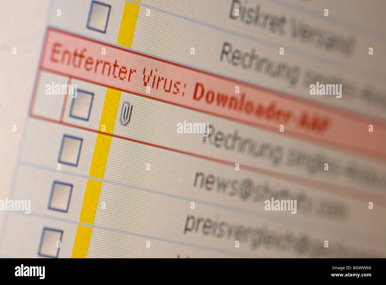 Removed Computer Virus Stock Photo - Alamy