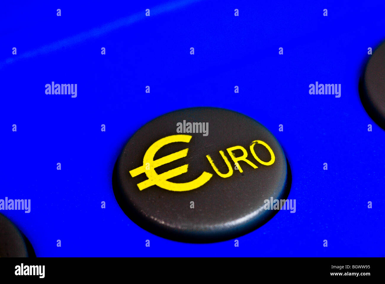 Euro key on the calculator Stock Photo - Alamy