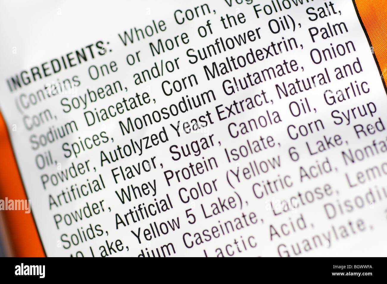 Ingredient list hi-res stock photography and images - Alamy