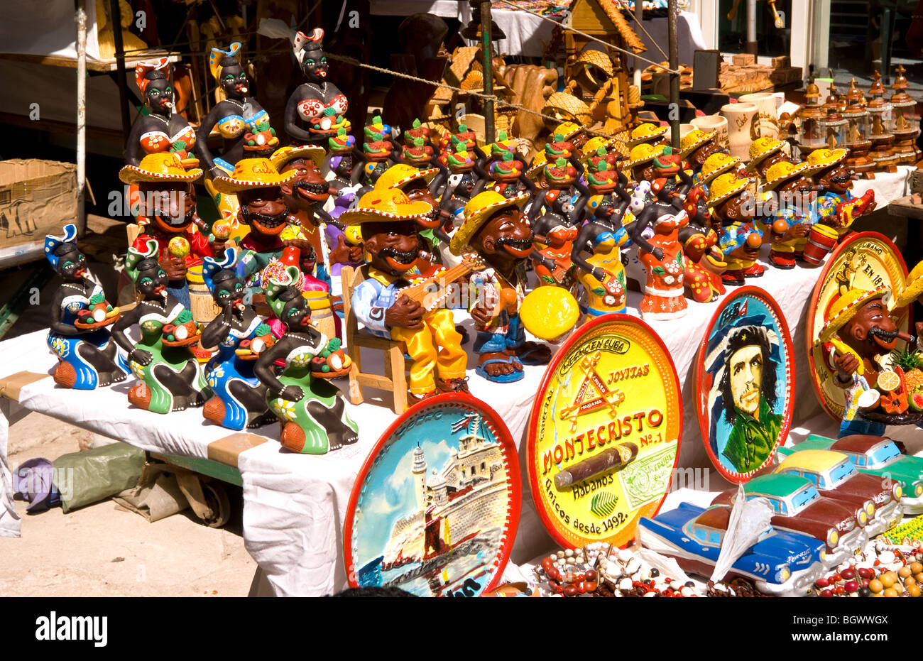 Local market with souvenirs in downtown Havana Cuba Stock Photo - Alamy