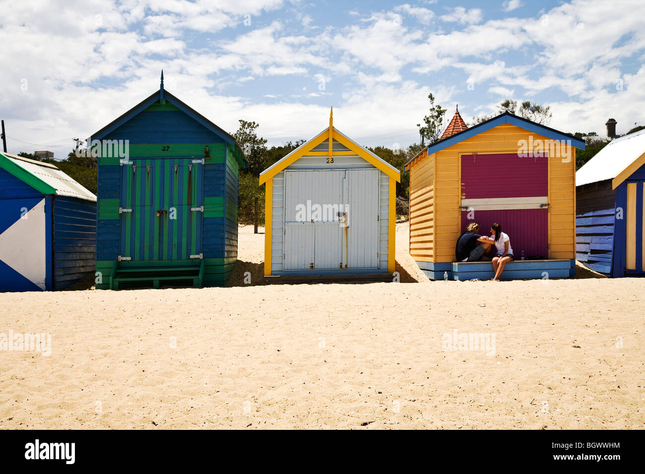 Brighton Beach Bathing Sheds Stock Photos & Brighton Beach Bathing ...