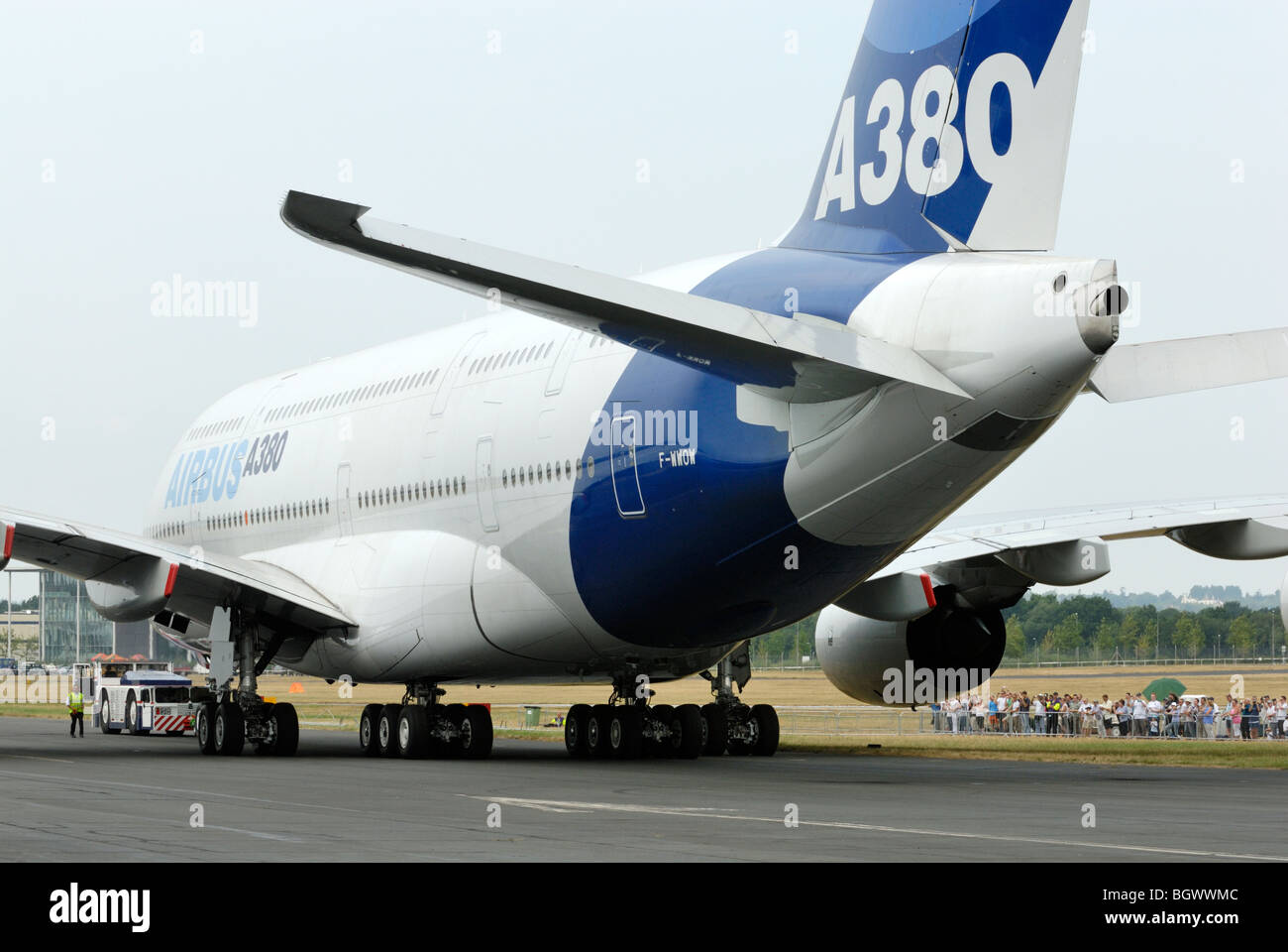 Airbus A380 Taxiing on runway Stock Photo - Alamy