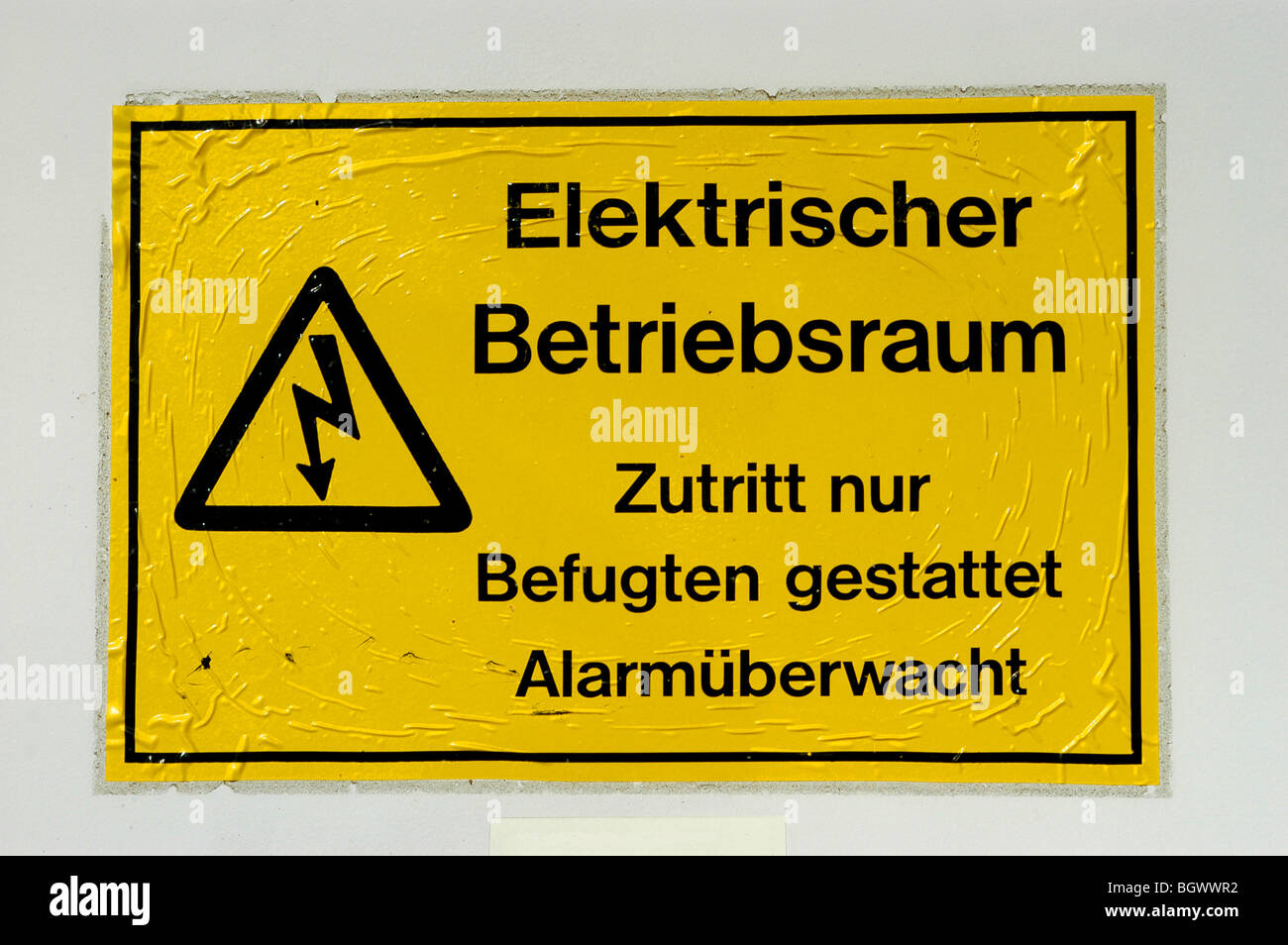 Electrification warning sign hi-res stock photography and images - Alamy