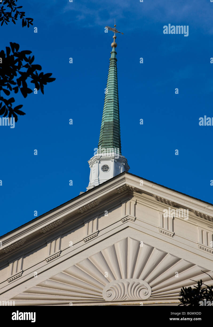 Blue historical church steeple hi-res stock photography and images - Alamy