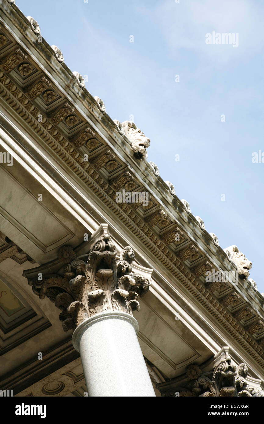 Ornamental architecture on column, Rome, Italy Stock Photo - Alamy