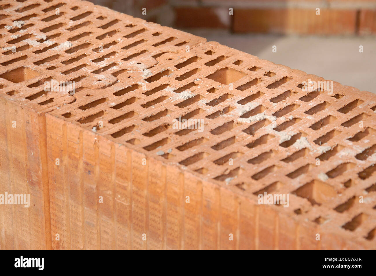 Bricks at a construction site Stock Photo - Alamy