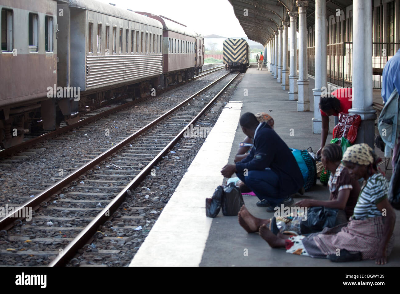 inside the Maputo train station, Mozambique Stock Photo - Alamy