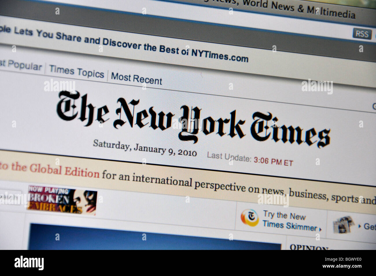 The New York Times newspaper website Stock Photo - Alamy