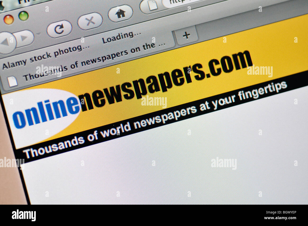 Online newspapers website Stock Photo - Alamy